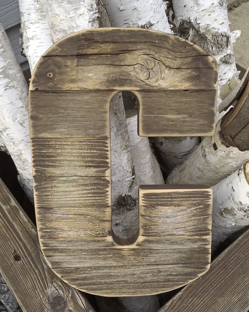 12 Reclaimed Letter. A to Z. 0 to 9. Rustic Letter. | Etsy