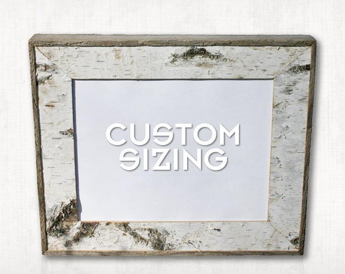 Birch Picture Frame With Barn Wood and Embellishments - Etsy