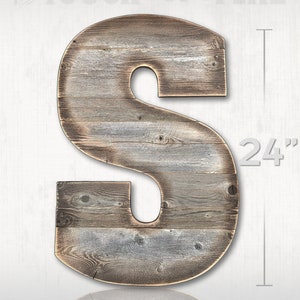 24" Reclaimed Letter. A to Z. 0 to 9. Rustic Letter. Marquee Letter ...