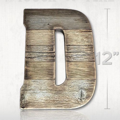 12 Reclaimed Letter. A to Z. 0 to 9. Rustic Letter. - Etsy
