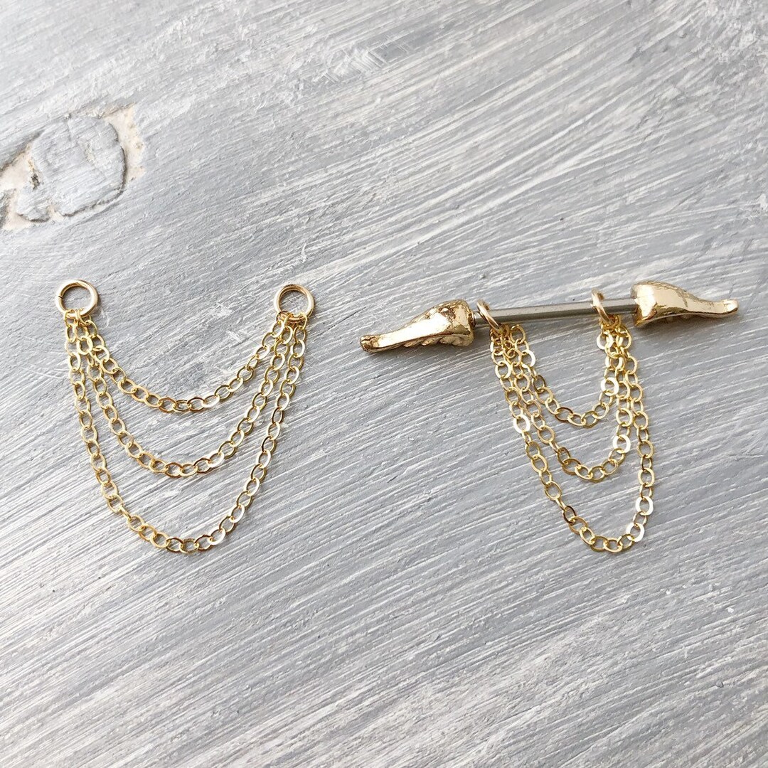 Accessories Chain-triple Chains Dangle Jacket Connector for Conch Lobe ...