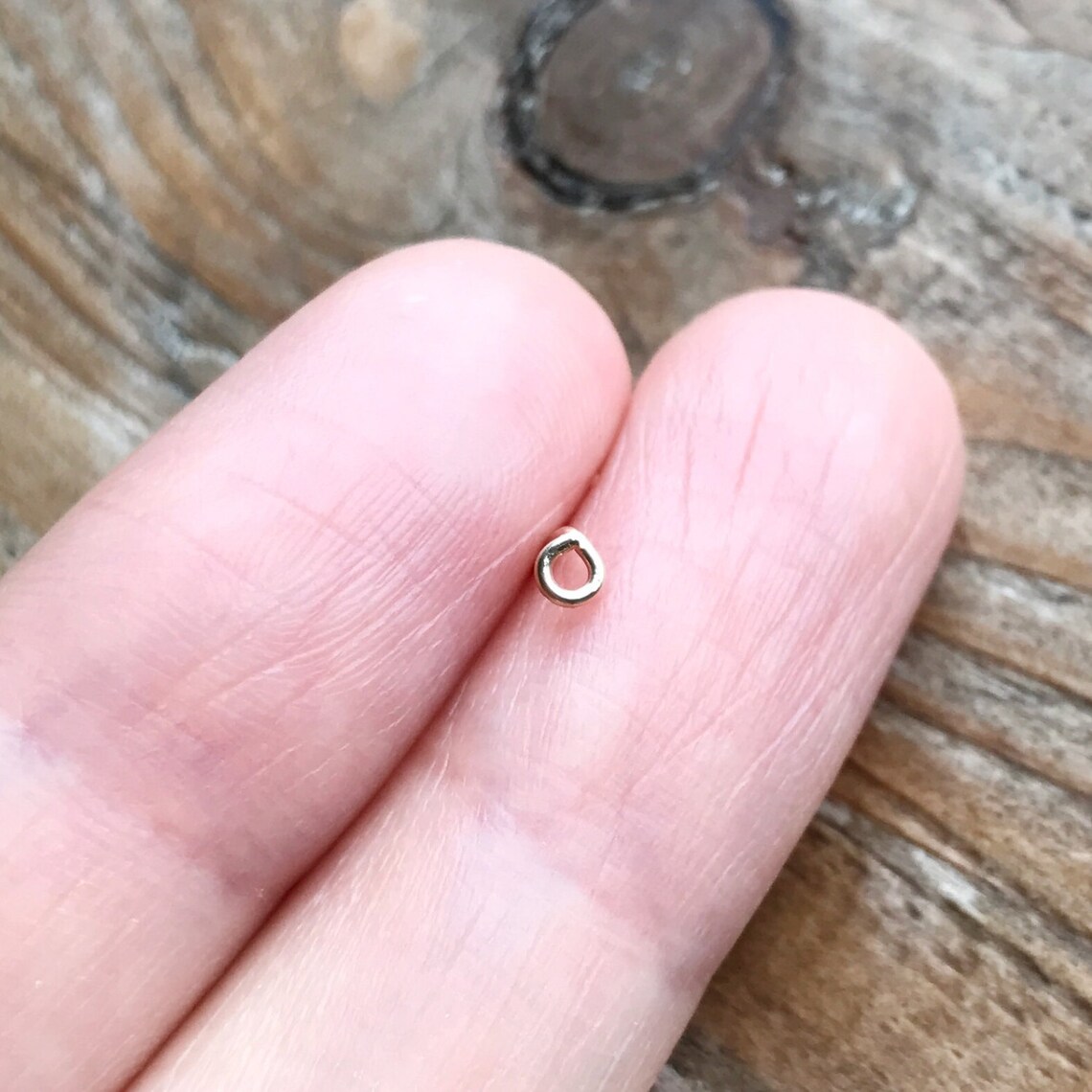 Thin Super Tiny Circle Nose Stud 14k Gold Filled L Shape Nose | Etsy
