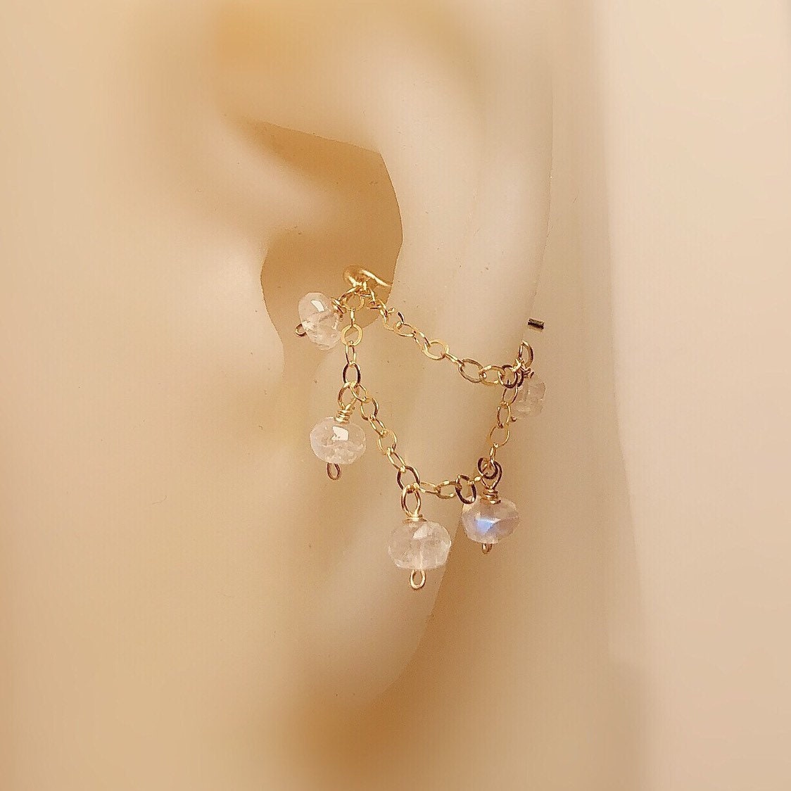 14k Gold/rose Filled-925 Sterling Silver Double Chains Natural | Etsy