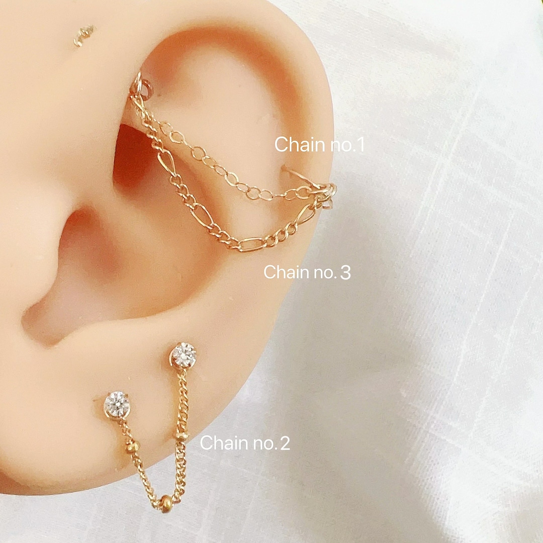 Elegant Beautiful 14k Gold Filled Single Chain Dangle Industrial ...