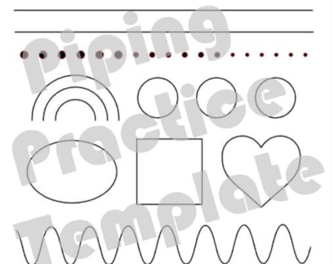 Royal Icing Beginner Piping Guide Practice Sheet Template PDF Instant ...