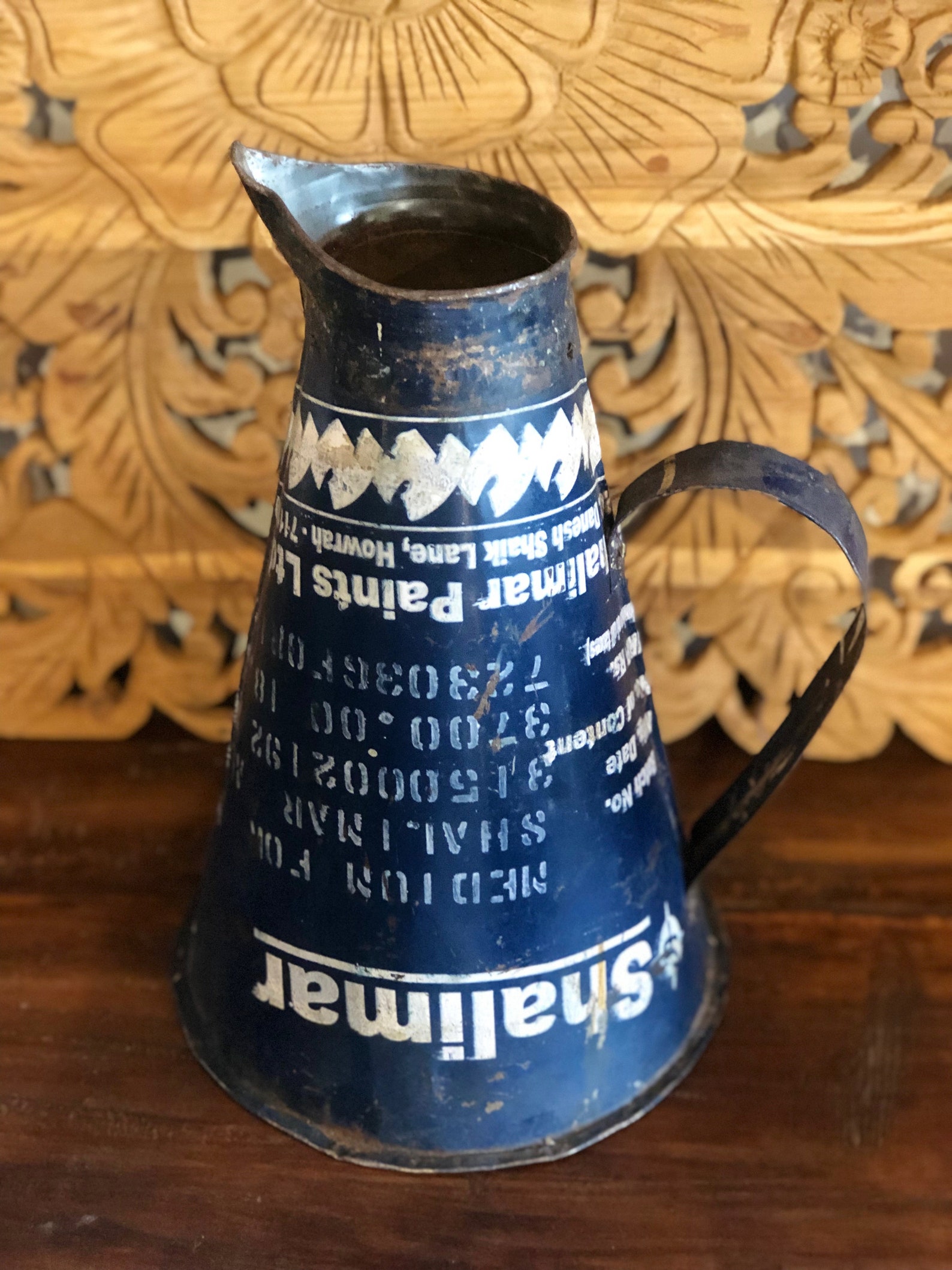 Decorative Blue Metal Pot Vases Pot Handmaid - Etsy