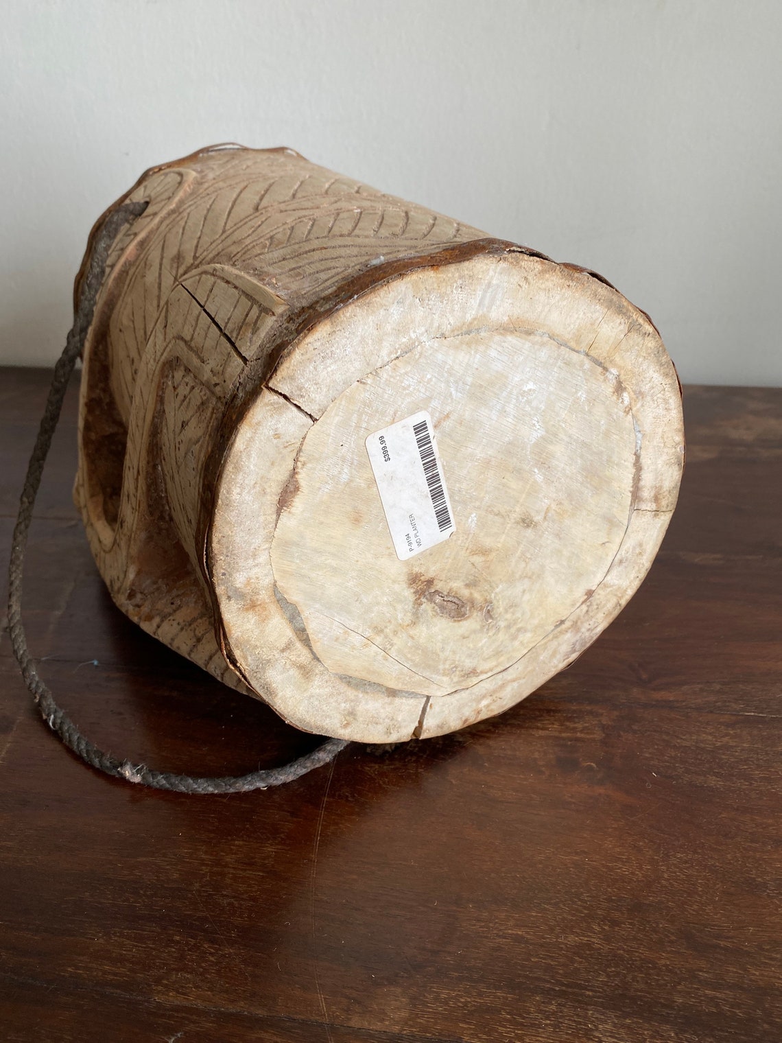 Indian Tribal Wooden Planter Decorative Pot Rustic Wooden - Etsy