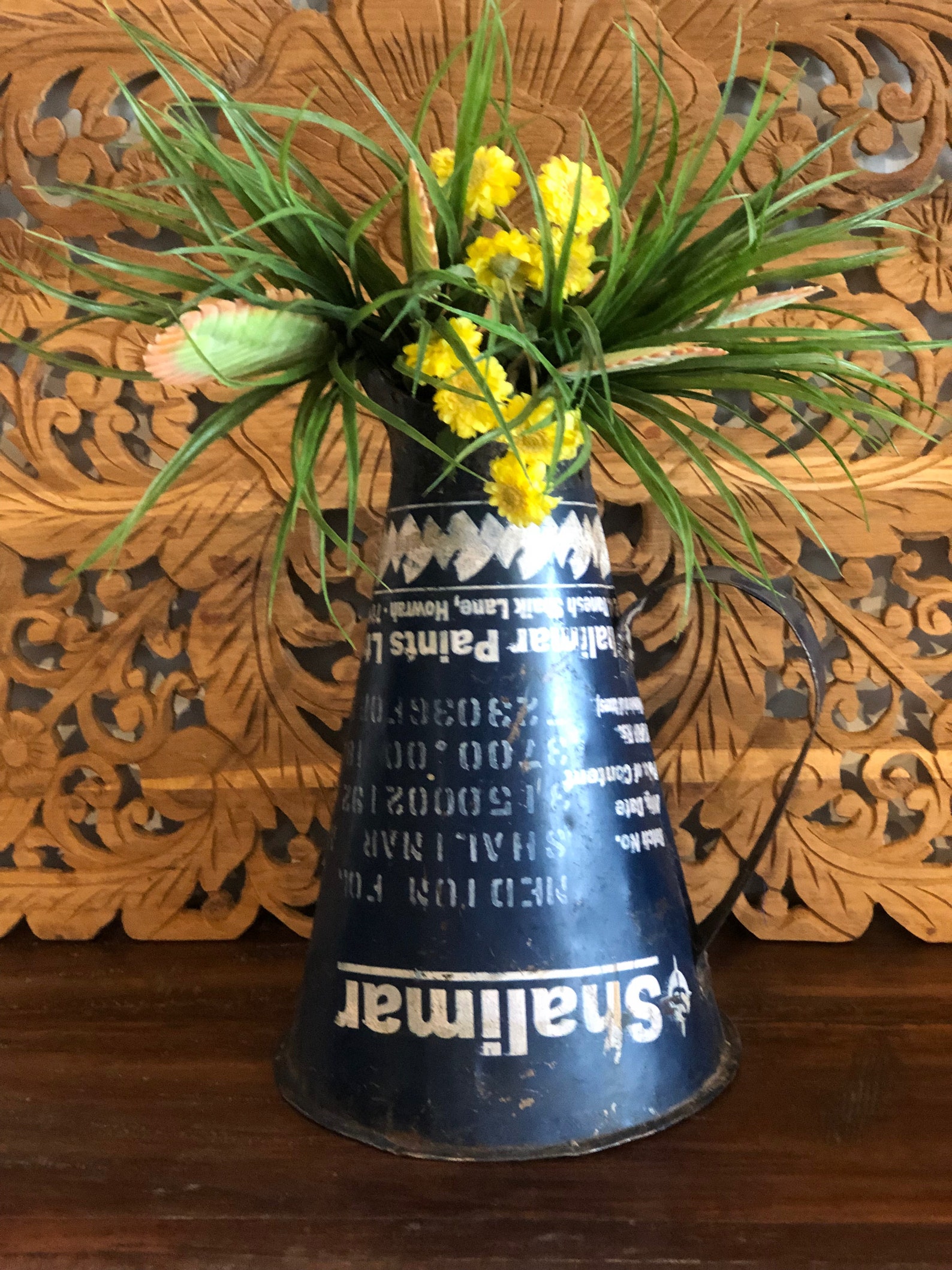 Decorative Blue Metal Pot Vases Pot Handmaid - Etsy