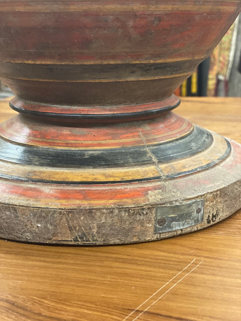 Old Carved Wooden Planter Indian Wooden Ukhali Wooden Pot - Etsy