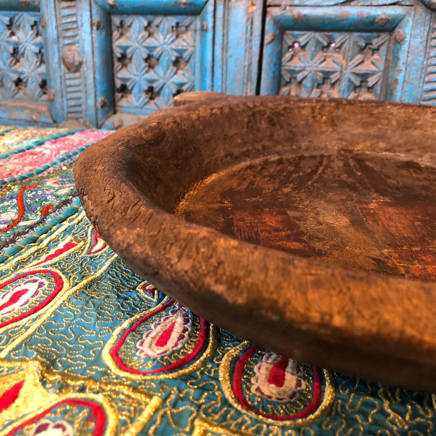 Indian Parat wooden Bowl, wooden bowl, bowl, teak bowl. wooden tray