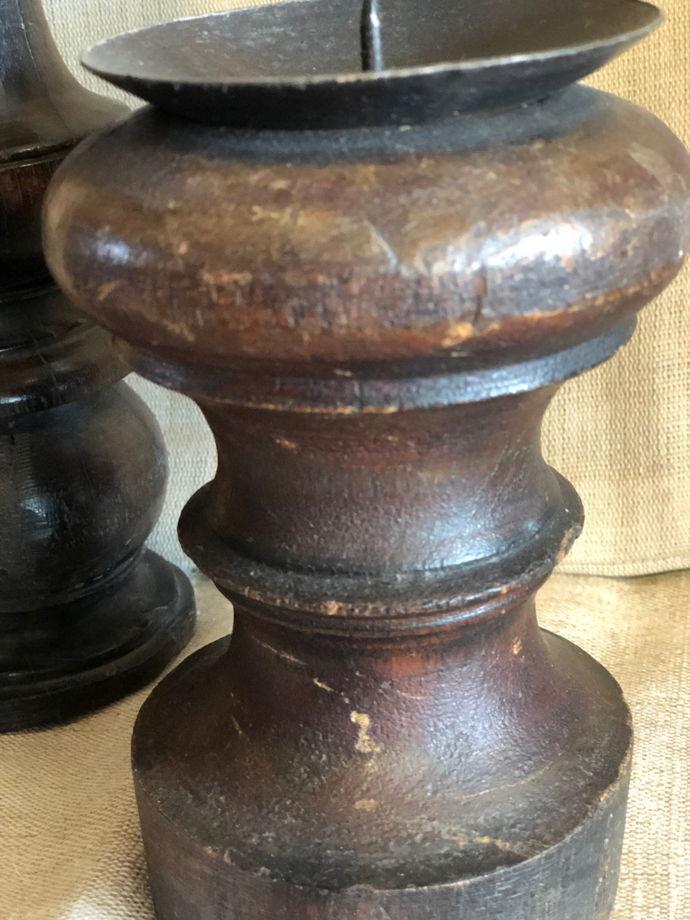 Vintage Indian hand carved wood candle holder, Candle holder, Set of 3 candle holders,