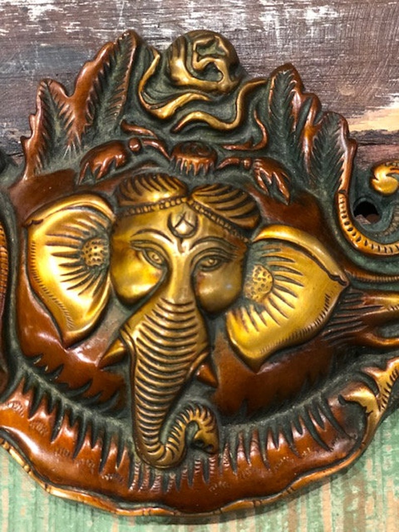 Lord Ganesha Brass Hanging Ganesha Wall Hanging Wall | Etsy