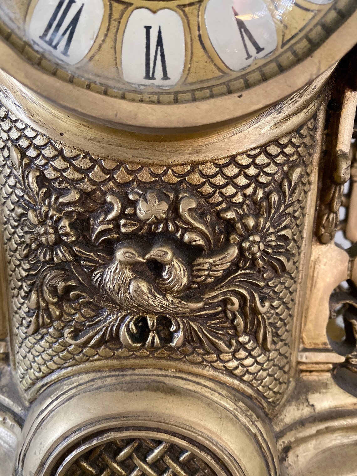 Vintage Large Brass Clock, Standing Clock - Etsy UK