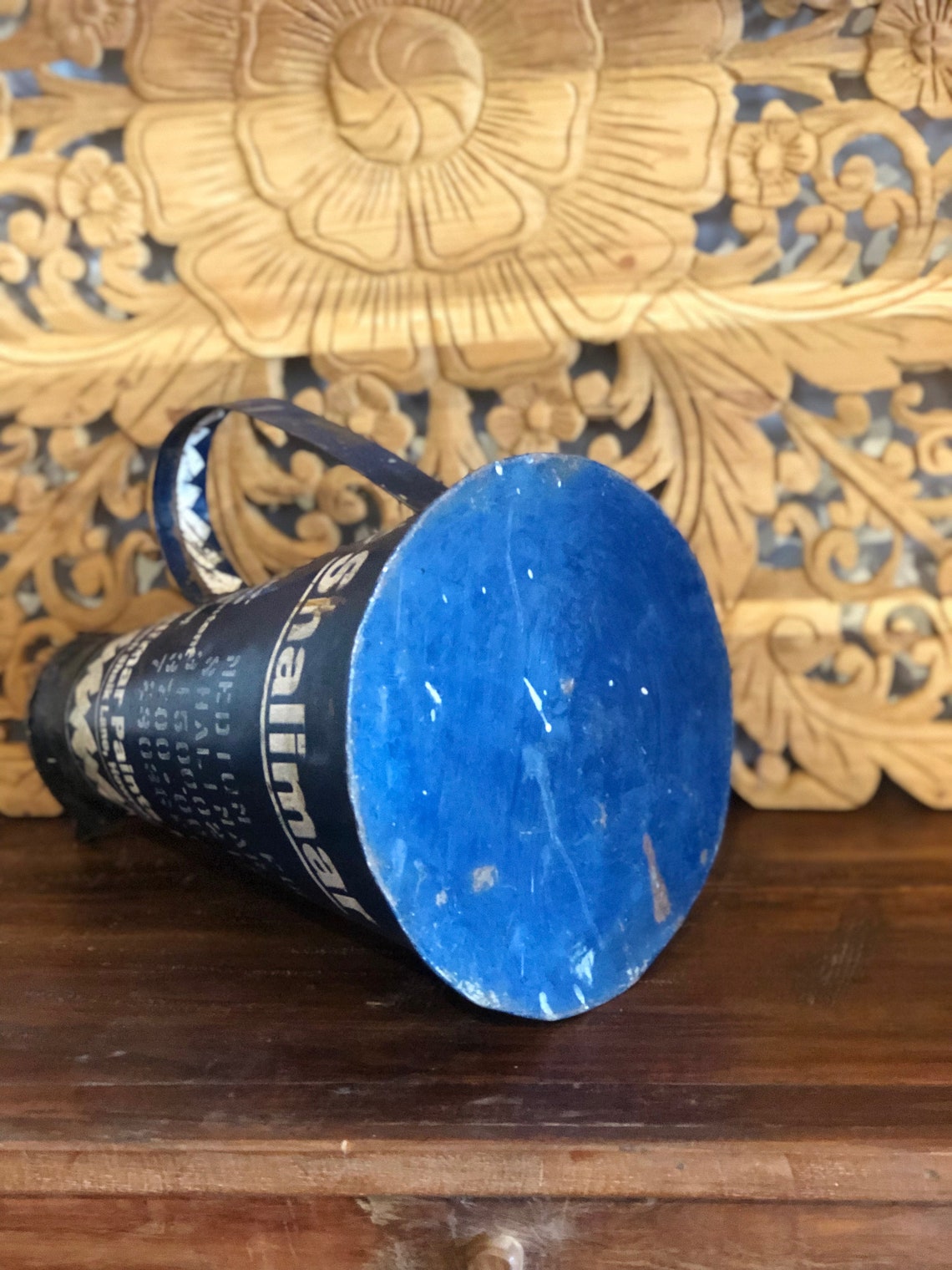 Decorative Blue Metal Pot Vases Pot Handmaid - Etsy