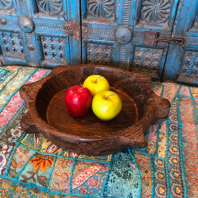 Indian Parat wooden Bowl, wooden bowl, bowl, teak bowl. wooden tray