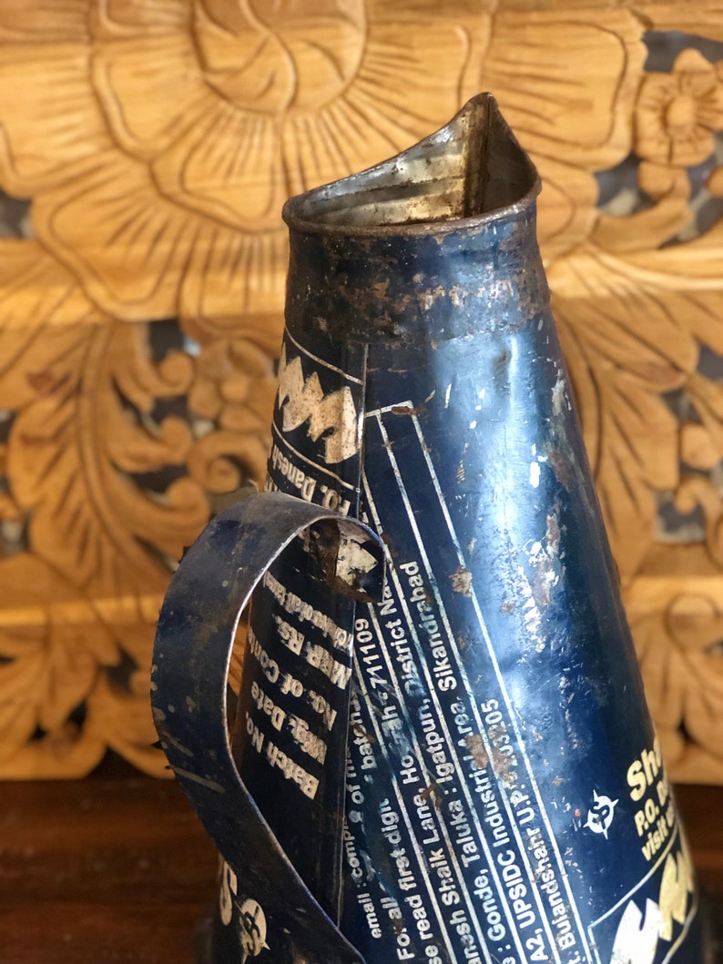 Decorative Blue Metal Pot Vases Pot Handmaid - Etsy