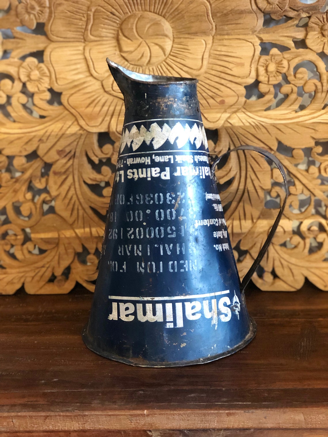 Decorative Blue Metal Pot Vases Pot Handmaid - Etsy