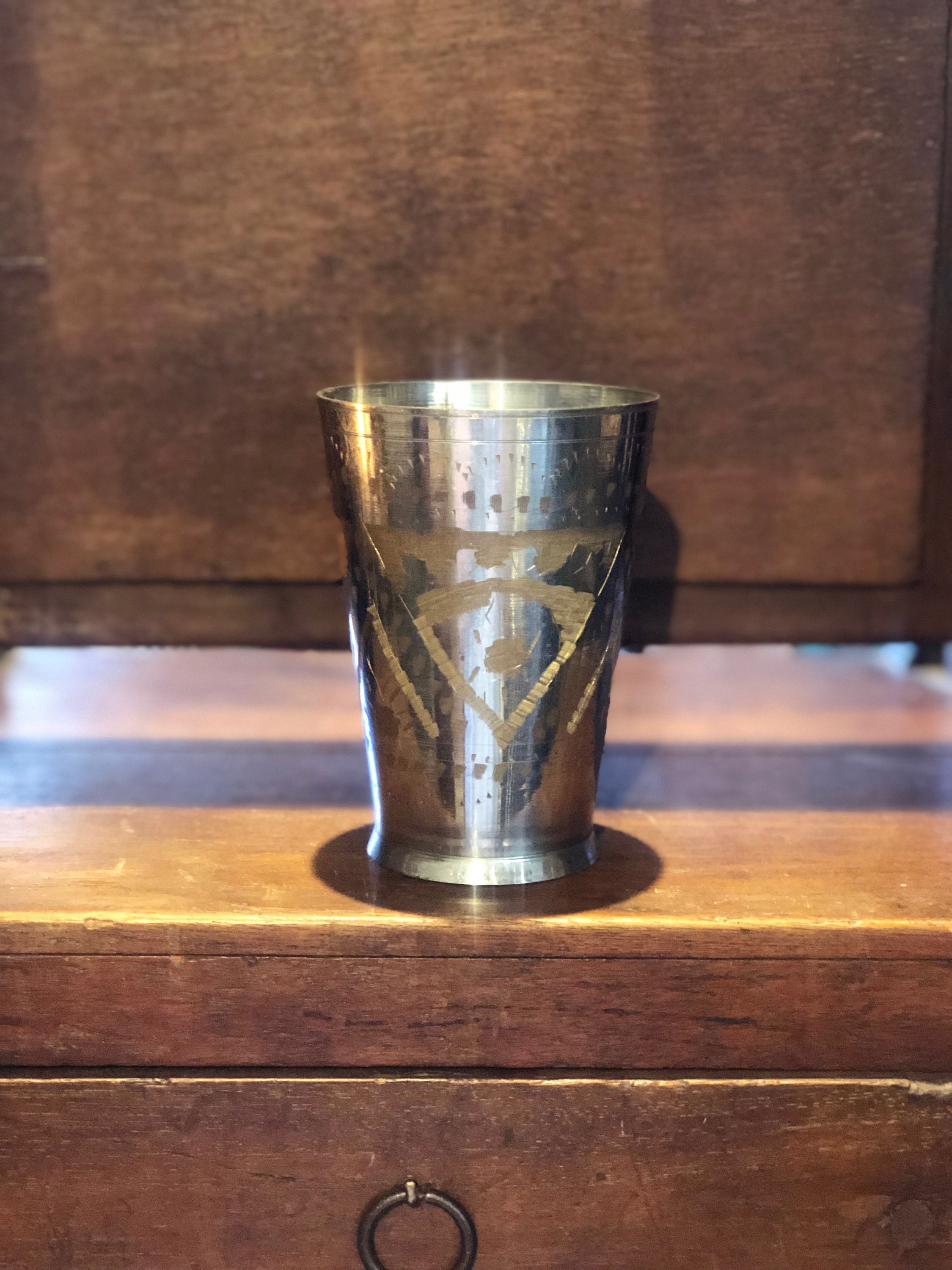 Indian vintage Silver brass cup, Lassi cop, Vintage Lassi Cup, silver ...