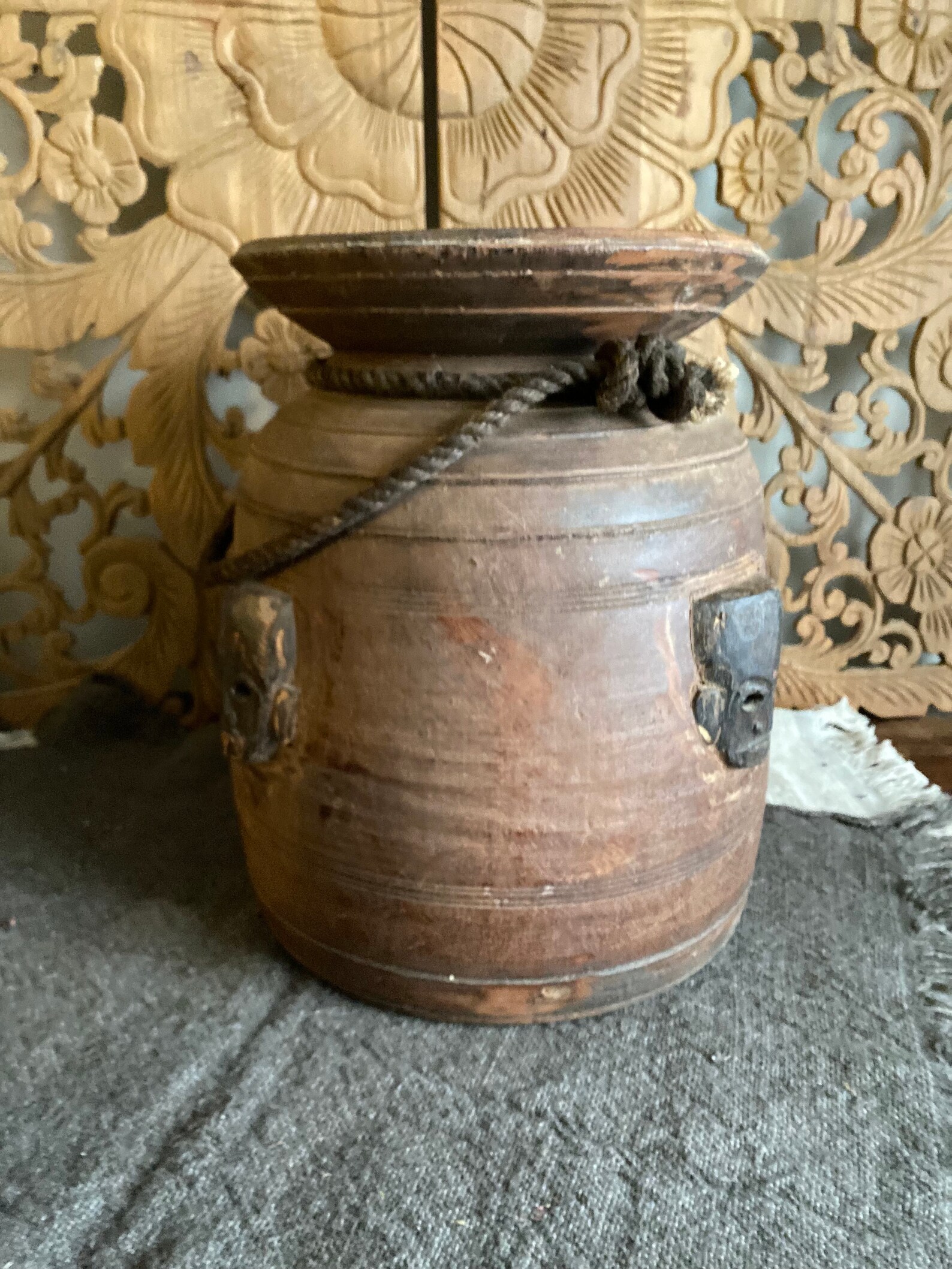 Old Wooden Bucket Wooden Bucket Rustic Grain Measure - Etsy