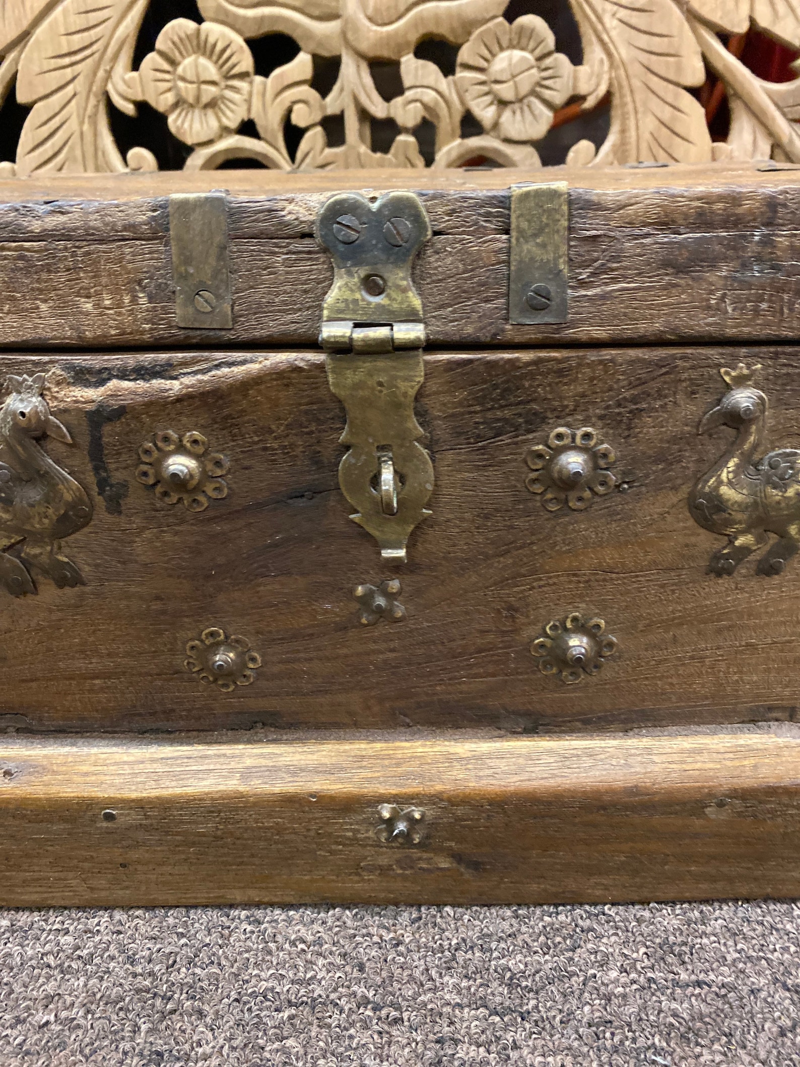 Brass and Wood Box Distress Wooden Jewelry Box Jewelry Box - Etsy