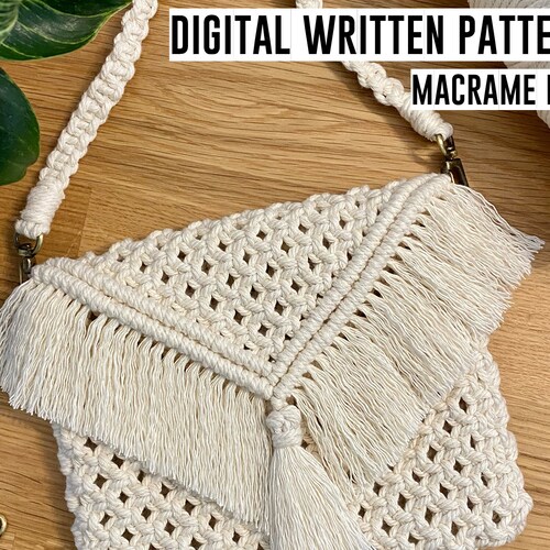 Macrame Bag/clutch Boho INSTANT DOWNLOAD Written Pattern - Etsy