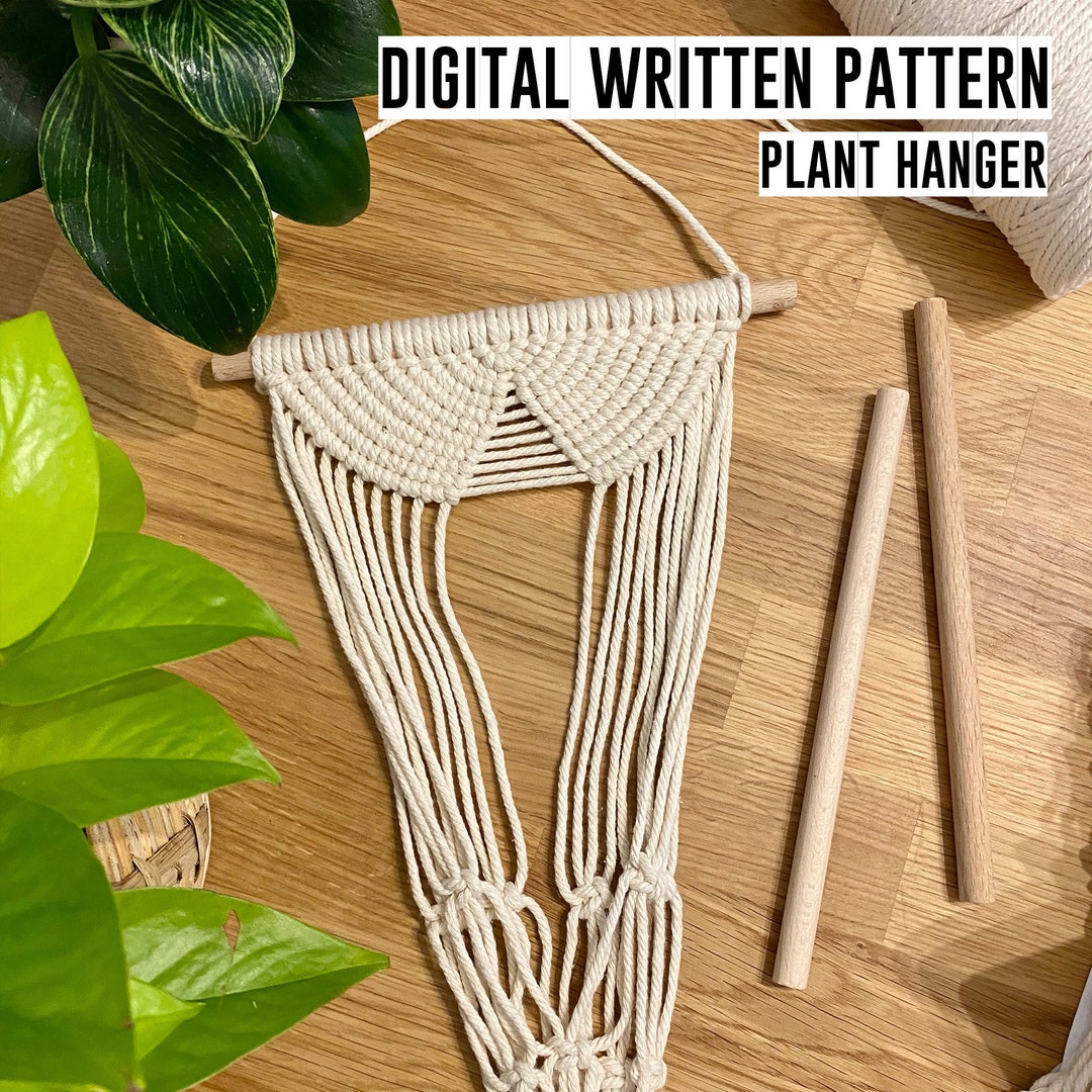 Macrame Pattern DIY | Pattern Download, Beginner Macrame, Pattern ...