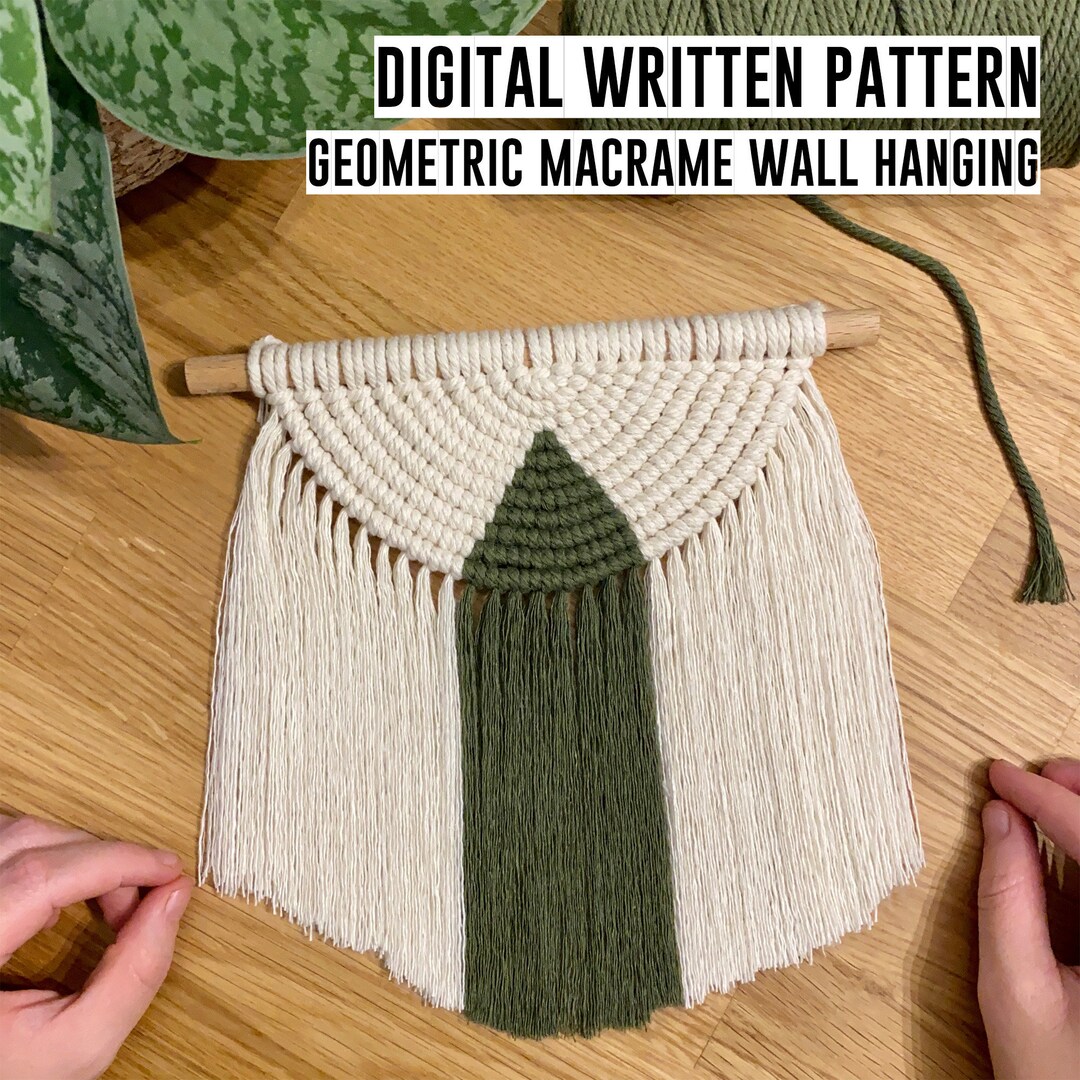 Boho Macrame Wall Hanging INSTANT DOWNLOAD Written Pattern, Macrame DIY ...