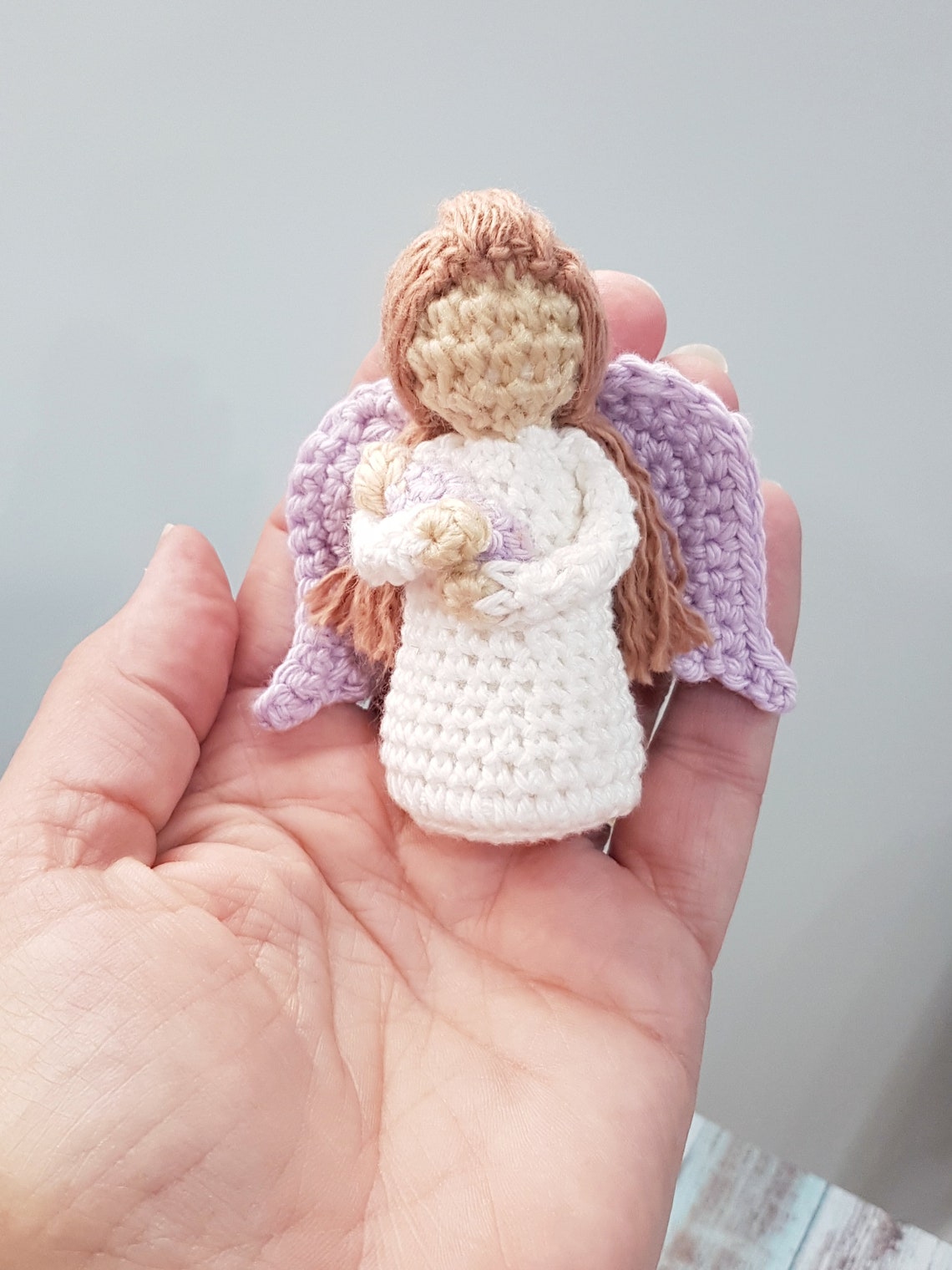 Miniature Angel with Baby PDF crochet pattern. | Etsy