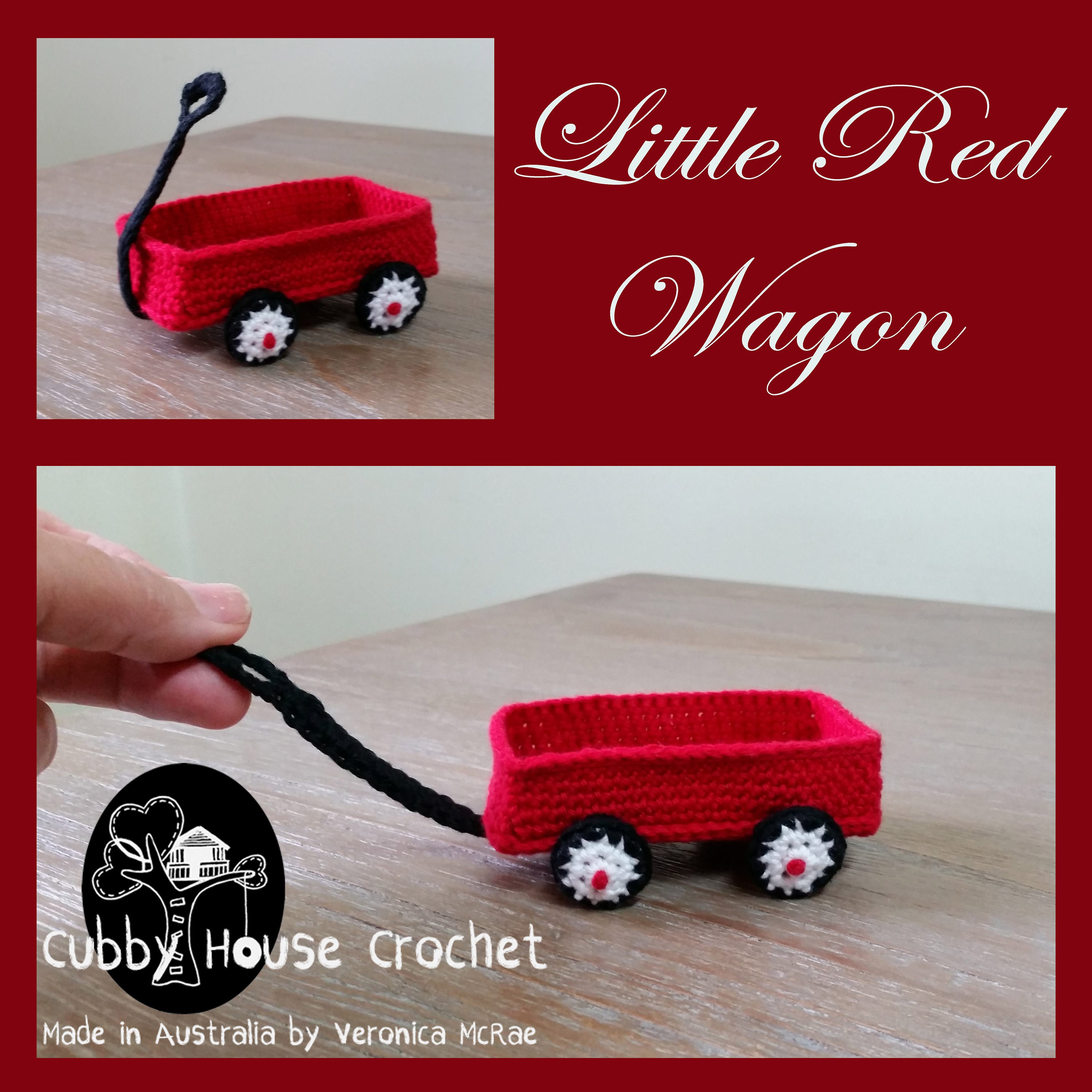 Little Red Wagon. Crochet Pattern Cubby House Crochet by - Etsy
