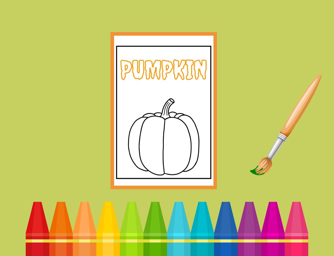 Printable Pumpkin Coloring Page - Etsy
