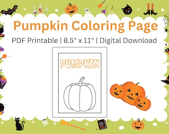 3 Printable Pumpkin Coloring/activity Pages - Etsy