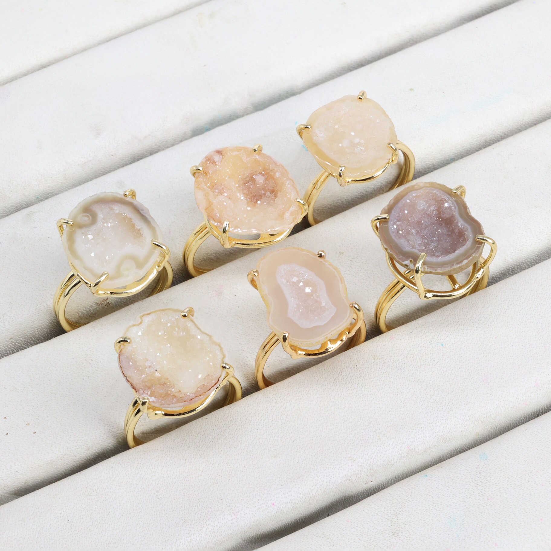 Cleopatra Geode Rings - Etsy