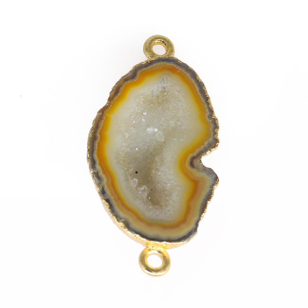 Geode Druzy Connectors 20–25mm | Natural Raw Geodes for Jewelry Making ...