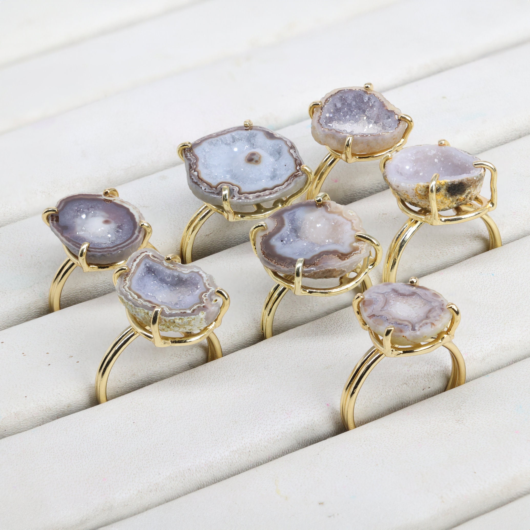 Cleopatra Geode Rings - Etsy