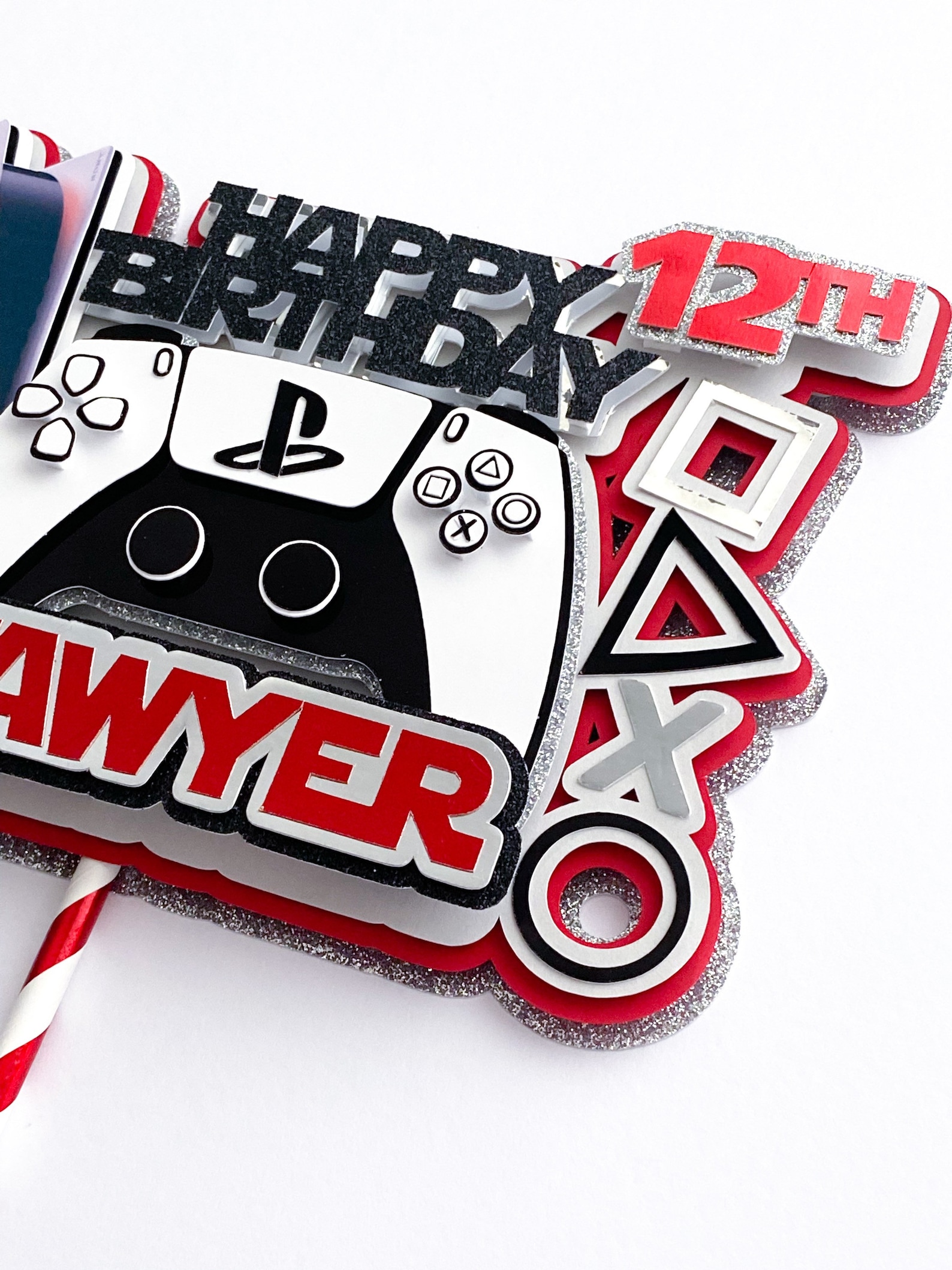 Playstation Cake Topper Playstation Theme Topper - Etsy