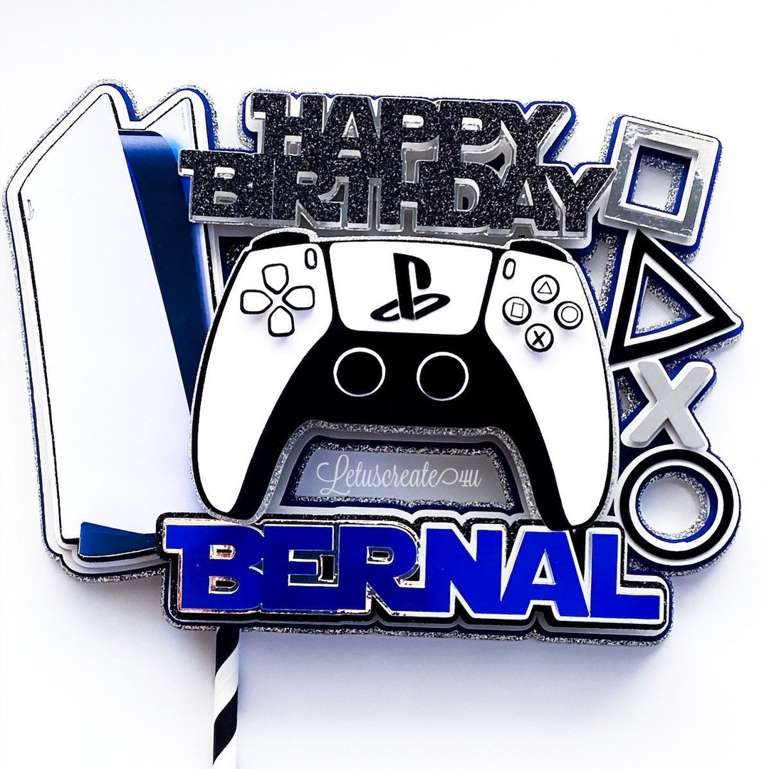 Playstation Cake Topper Playstation Theme Topper - Etsy