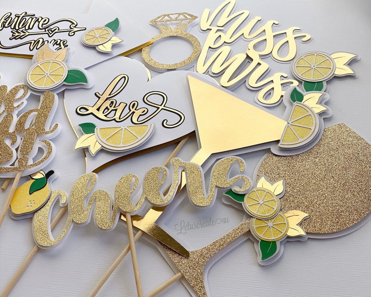 Lemon Photo Booth Props Lemon Bridal Shower Props Lemon - Etsy