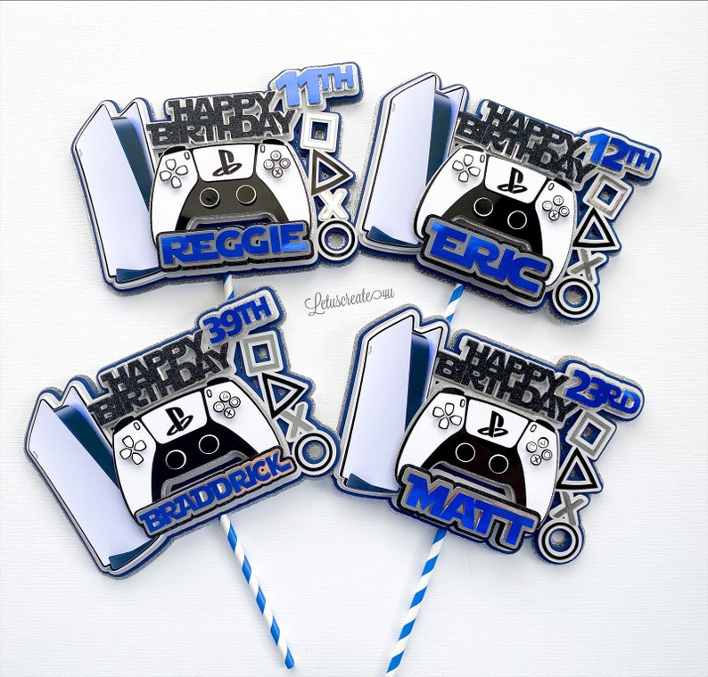 Playstation Cake Topper Playstation Theme Topper - Etsy