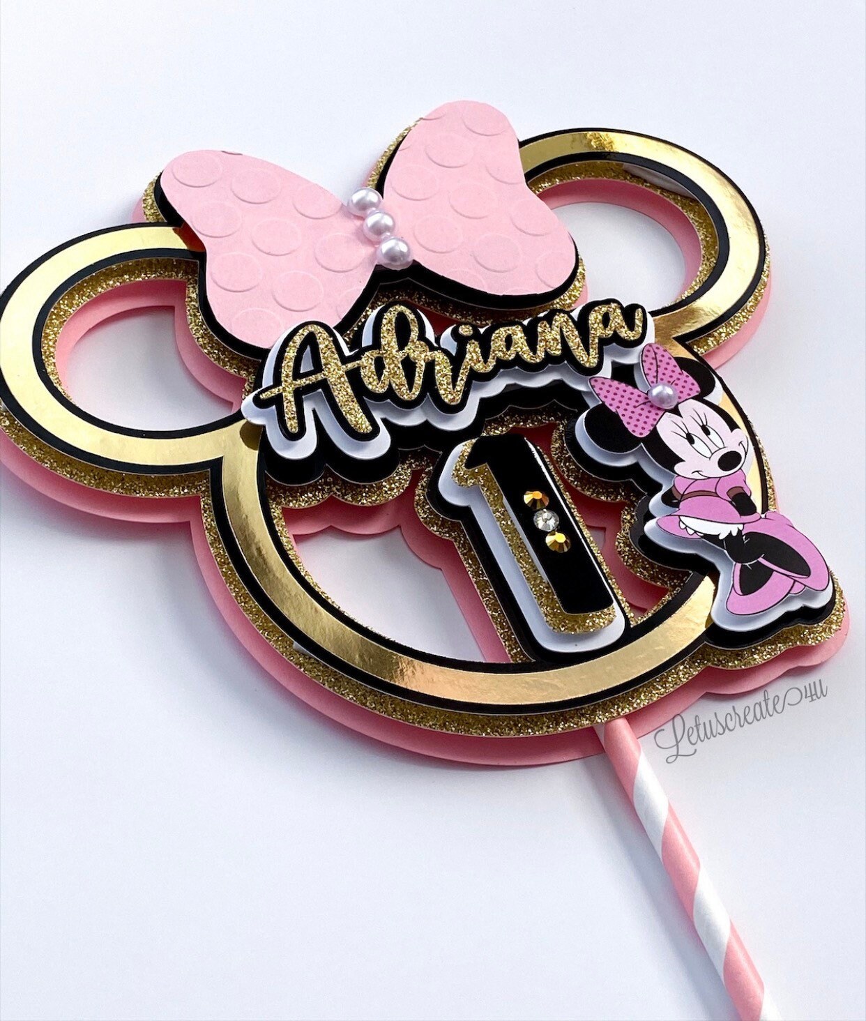 Minnie Mouse Cake Topper Minnie Mouse Birthday Topper | Etsy