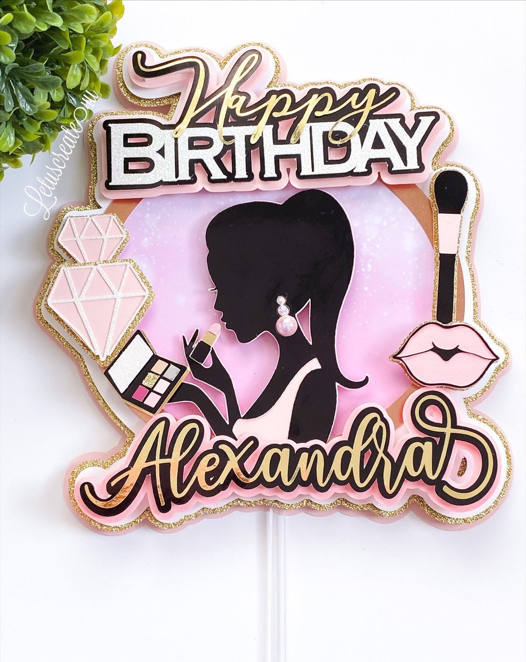 Makeup Cake Topper Makeup Theme Cake Topper Makeup - Etsy