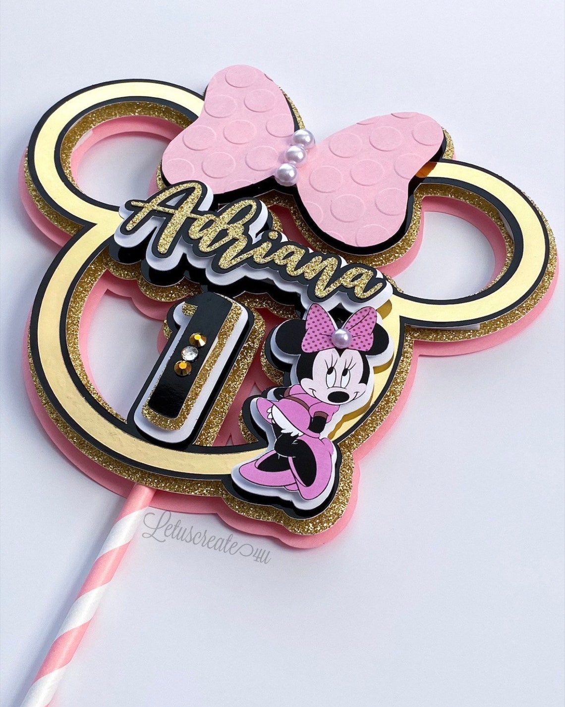 Minnie Mouse Cake Topper Minnie Mouse Birthday Topper - Etsy