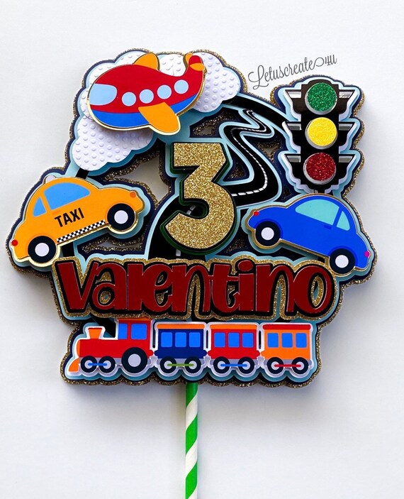Transportation Cake Topper Transportation Theme Party Cake - Etsy