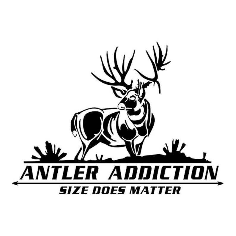 Antler Addiction Mule Deer Hunting Decal HI-08 - Etsy