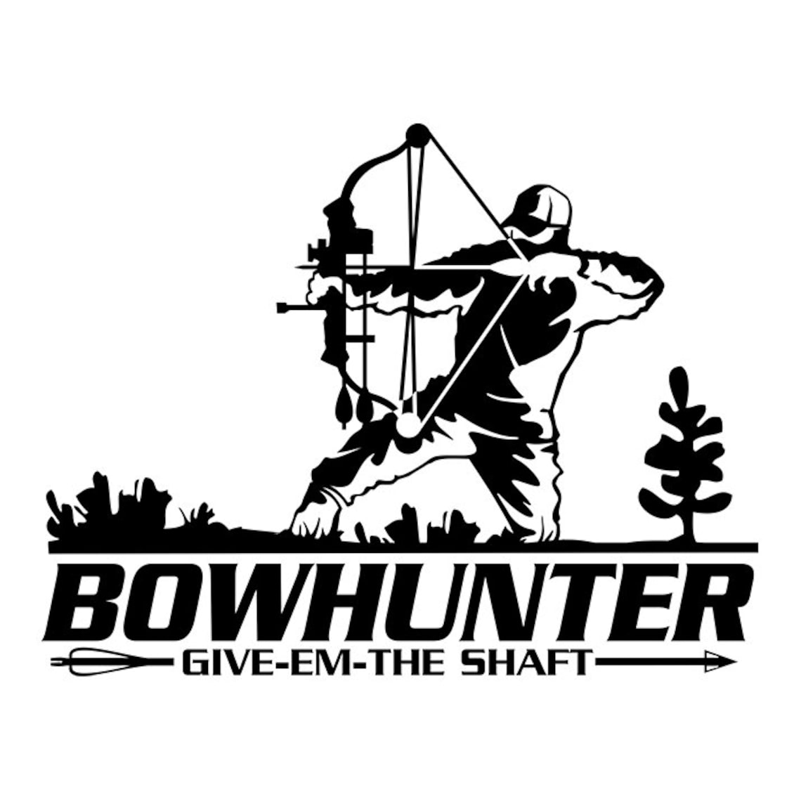Bowhunter Automotive Decal HI-72 - Etsy