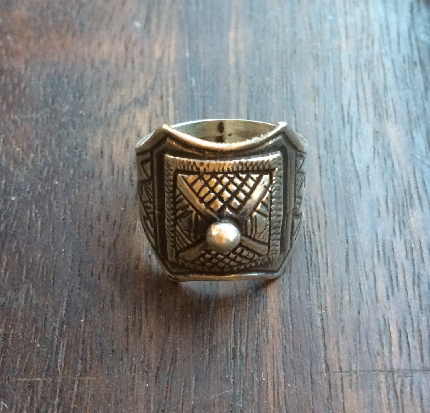 Silver Domed Ring Tuareg Design Handmade in Cairo - Etsy