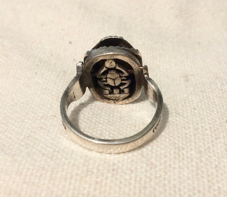 Silver Scarab Ring Ancient Egypt Handmade in Cairo - Etsy UK