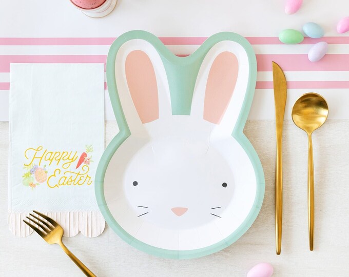 Bunny Paper Plates, Easter Party Decorations, Some Bunny is One, Kids ...