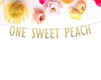 One Sweet Peach Cake Topper One Sweet Peach One Sweet Peach - Etsy