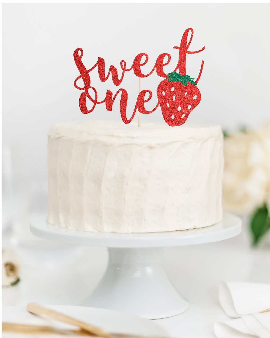Strawberry Sweet One Cake Topper One Cake Topper Strawberry | Etsy