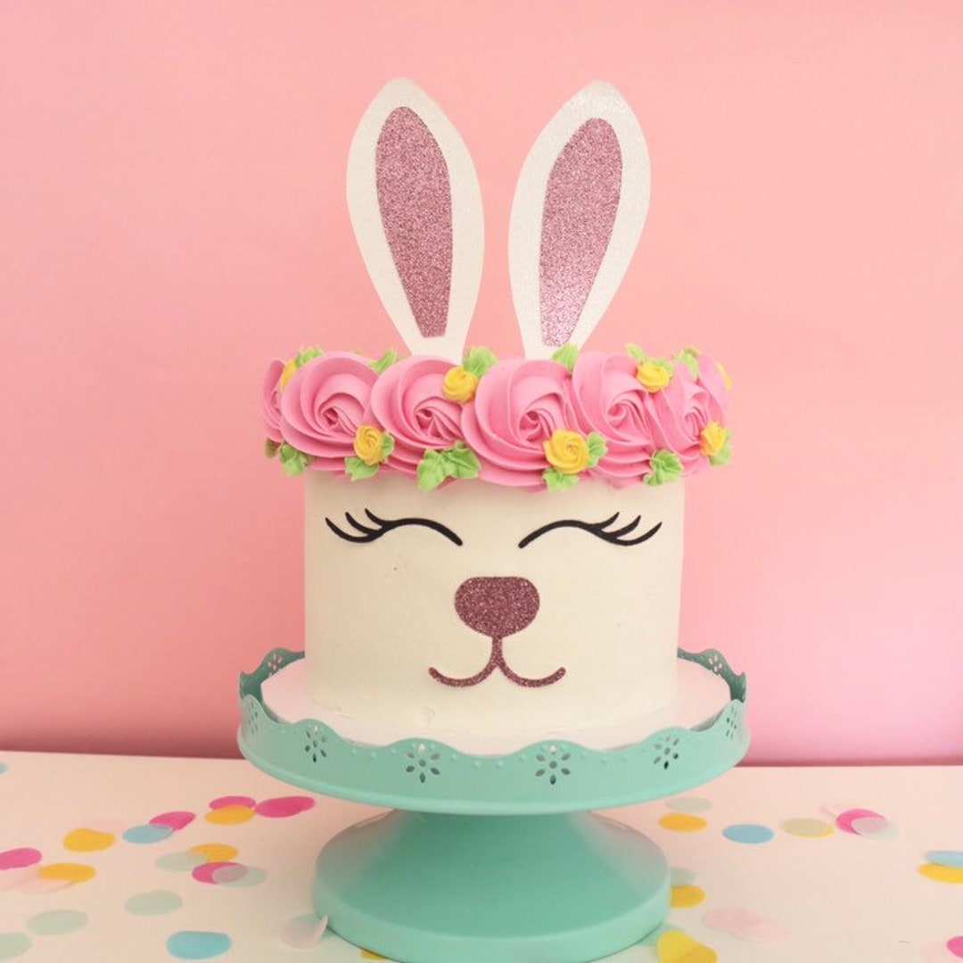 Easter Bunny Cake Kit, Bunny Face Cake Topper, Some Bunny is One, Bunny ...